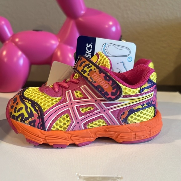 Asics | Shoes | Asics Baby Walker Shoes Yellow Pink Orange | Poshmark